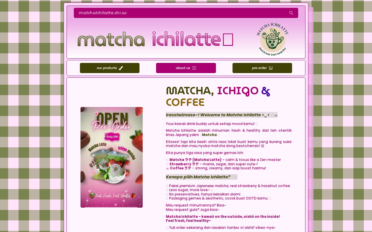 matcha, ichigo & latte 🍓